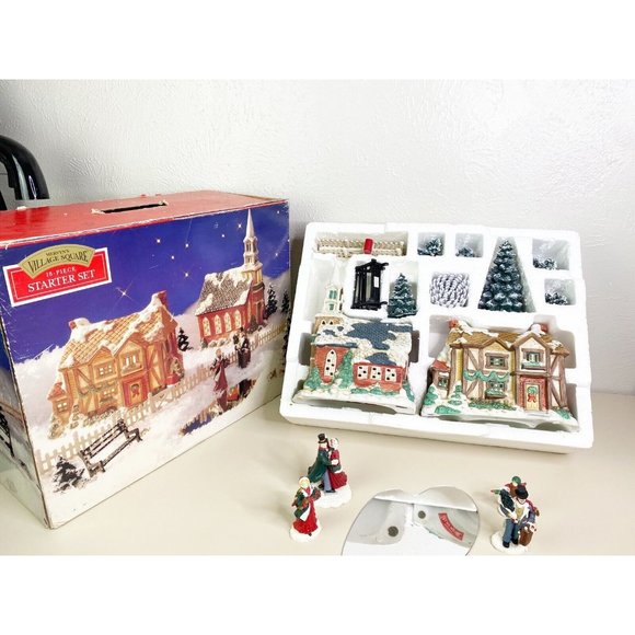 Mervyn’s | Holiday | 991 Mervyns Ceramic Village Square 18 Piece ...
